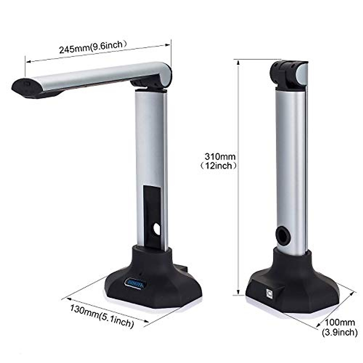 Document Camera for Teachers, Portable USB Visualiser A4 8MP with Auto-Focus and LED Supplemental Light. Excellent for Distance Education Web Classroom Library and Office Conferencing
