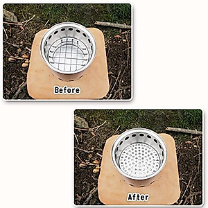 Soramoon Round Fire Grate Accessory for Solo Wood Stove Campfire high Heat Charcoal Plate (for Campfire)