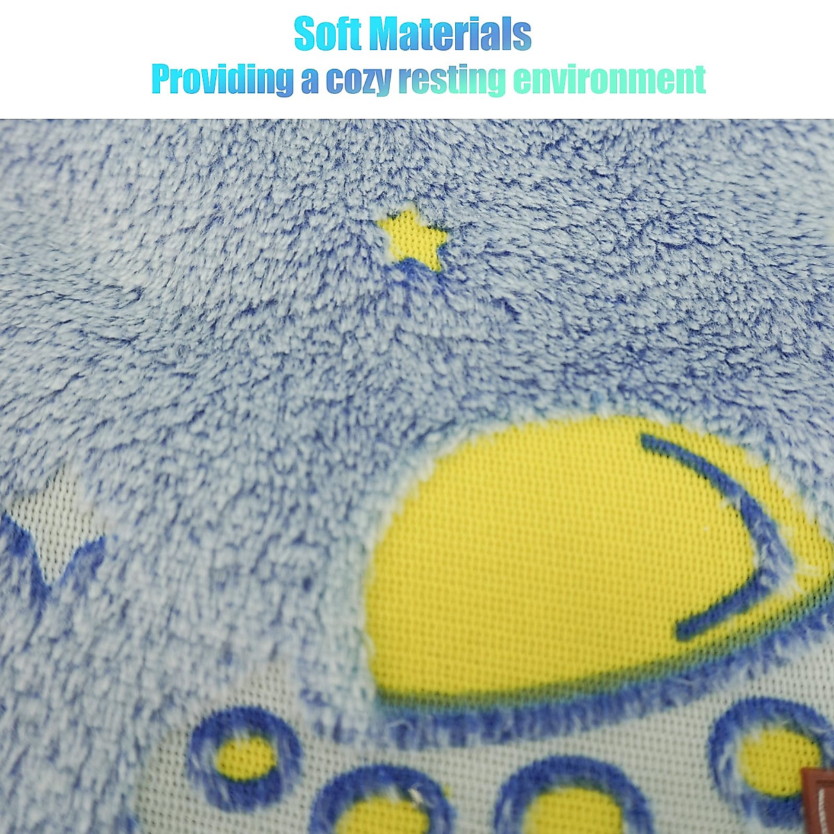 neolun Rabbit Bunny Bed Guinea Pig Bed Noctilucent Mats Plush Bunny Pad Mats Small Animal Dog Cat Bed Dog Crate Kennel Pad Mat Hamster Cozy Dog Bed Mat for Small Animal(Blue)