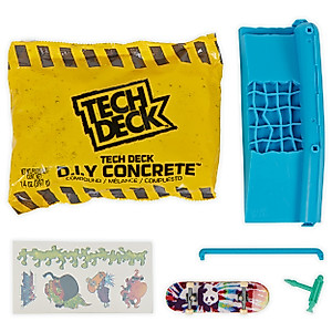 TECH DECK DIY Concrete Reusable Modeling Playset with Exclusive Enjoi Fingerboard, Rail, Molds, Skatepark Kit, Kids Toy for Boys and Girls Ages 6 and up