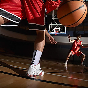 JHM Thick Protective Sport Cushion Elite Basketball Compression Athletic Socks, 5 Pairs #5, Shoe Sizes 6-13