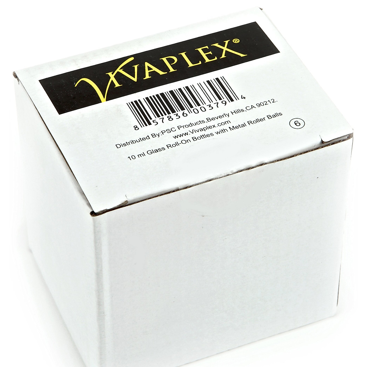 6, Clear, 10 ml Glass Roll-on Bottles with Stainless Steel Roller Balls - .5 ml Dropper included