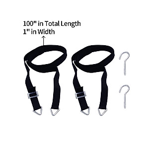 None branded GOSWIFT Kayak Storage Straps, Wall Mount Storage Straps, Canoes Wall Rack Holders, Adjustable Storage Straps Garage Hangers, 100LBS(45KGS) Weight Capacity