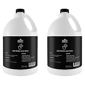 (2) Chauvet DJ BJG Gallons Bubble Fluid Juice 4 Hurricane Bubble Haze Machines