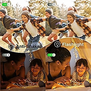 Digital Camera, Auto Focus Kids Camera,HOORUAN 1080P & 44MP Vlogging Digital Camera with 32GB Card, 16X Digital Zoom Compact Point and Shoot Camera, Portable Mini Kids Camera for Teens Students