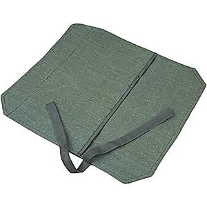 Knife Roll, Chef’s Knife Roll Case, Knife Bag, Portable 7 Slots Knife Cutlery roll Case - Waxed Canvas Knife Holders, Utensils Wrap Bag and Home Kitchen, Best Gift for Pro Chef Roll Bags (Green)