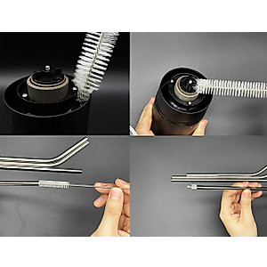 KINGSEM 12 PCS Straw Cleaner Brush kit with 2mm-25mm /6.5-10 INCH for Tube and Pipe.Tumbler, Sippy Cup, Bottle with Straw,Hummingbird feeders and Drinking Straw, Brushes for Cleaning Tanks