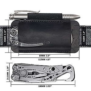 VIPERADE PJ33 Leather Knife Sheaths for Belt, Pocket Knife Holster, Pocket Knife Sheath, Horizontal Leather Knife Belt Holder