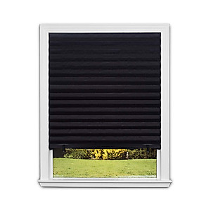 Redi Shade No Tools Original Blackout Pleated Paper Shade Black, 48 in x 72 in, 6 Count (Pack of 1)