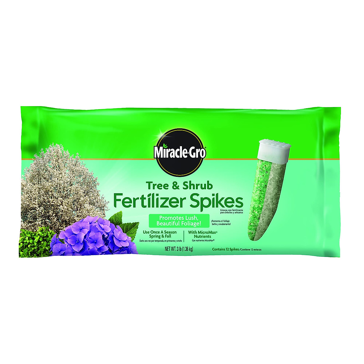 Miracle-Gro Fertilizer Spikes for Trees and Shrubs, 12 Pack (Not Sold in Pinellas County, FL)
