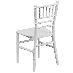 BizChair Child’s White Resin Party and Event Chiavari Chair for Commercial & Residential Use