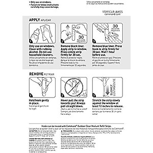 Command 17091CLR-AW-E Window, Medium, 2-Hooks (17091CLR-AWES), 2 Hooks, Clear-Outdoor, 2 Hooks