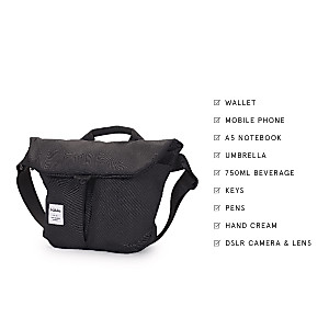 Hellolulu KASEN Magnetic Closure Classic Sling Crossbody Bag, Large Capacity Water Resistant Lightweight For Daily Use Travel Men Women, Teal