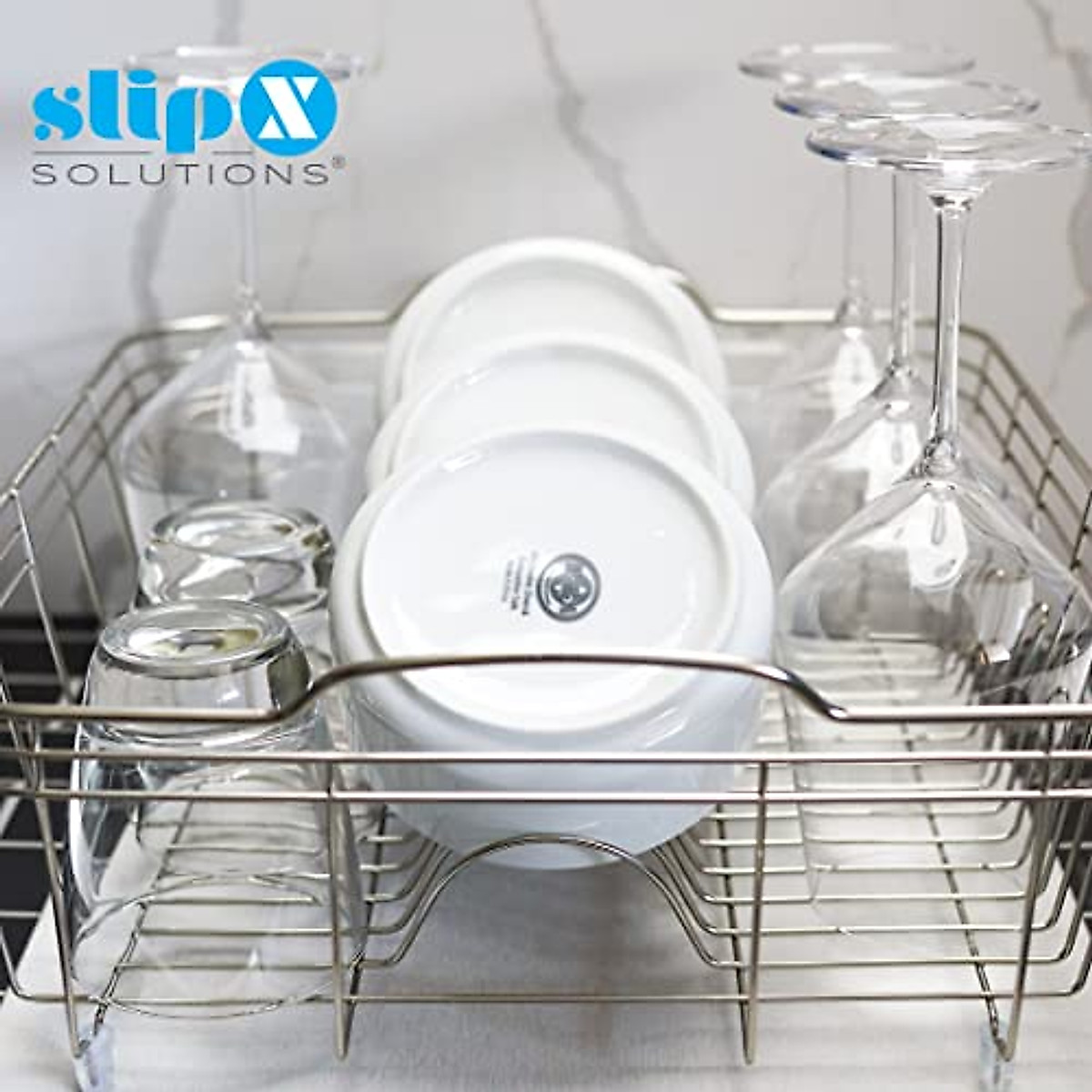 SlipX Solutions Quick Drying Stone Mat for Kitchen Counter, Bathrooms, Multi-Room Use, Diatomaceous Earth Non-Slip Drying Mat for Baby Bottles, Dishes, and More