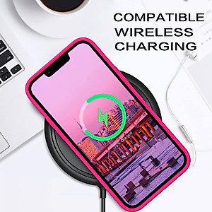 BENTOBEN for iPhone 13 Mini Case, iPhone 13 Mini Phone Case, Slim Fit Liquid Silicone Soft Gel Rubber Anti-Scratch Shockproof Phone Cover with Microfiber Lining for iPhone 13 Mini 5.4", Hot Pink