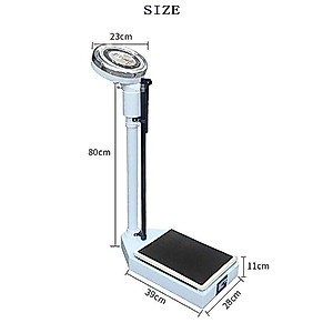 Digital Clinical Scale, Mechanical Height Rod, Height and Weight Scale Medical Mechanical Scales Measuring Weight Height(120kg)