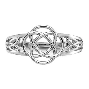 IceCarats 14K White Gold Ladies Celtic Love Knot Ring size 7