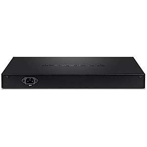 TRENDnet 52-Port Gigabit Web Smart PoE+ Switch, 48 Gigabit PoE+ Ports, 4 Shared Gigabit Ports (RJ-45 Or SFP), 370W PoE Power Budget, 104Gbps Switching Capacity, Lifetime Protection, Black, TPE-5240WS