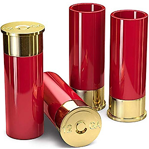 Old Southern Brass The Original 12 Gauge Shot Glasses Set of 4 - American Owned & Operated