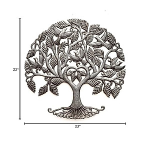 Fall Home Decor, Tree of Life Family Art, Indoor Outdoor Garden Plaques, Handmade, 23 Inches