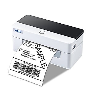 vretti Shipping Label Printer, 4x6 USB Desktop Barcode Label Printer for Small Business & Shipping Packages Compatible with Mac, Windows, Linux, UPS, USPS