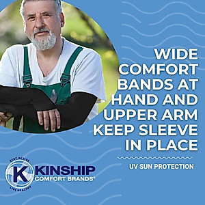 Kinship Comfort Brands Arm Sleeves Skin Protectors safe from Abrasions Bruising Thin Skin Tears & Sun | 1 Pair
