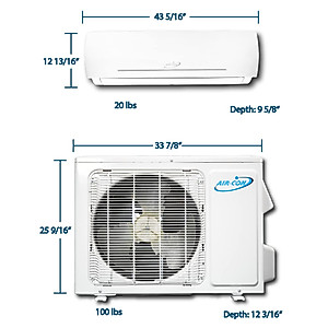 18000 BTU Mini Split Ductless Air Conditioner – 22 SEER - 15’ Lineset & Wiring - 100% Ready to Install - Pre-Charged Inverter Compressor – 1.5 Ton Heat Pump AC/Heating System - USA Parts and Support