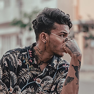 SAILIMUE 8Pairs Surgical Stainless Steel Huggie Hoop Earrings For Men Women Hypoallergenic Punk Hip Hop Cool Goth Earrings Black Silver Vintage Feather Drop Dangle Earrings Set