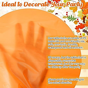 Patelai 24 Pcs Thanksgiving Disposable Plastic Tablecloth Fall Tablecloth for Rectangle Tables Waterproof Table Cover for Thanksgiving Fall Party Decoration, 54 x 108 Inch (Orange,Yellow,Brown)