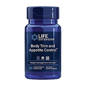 Life Extension Body Trim & Appetite Control - Lemon Verbena & Hibiscus Extract Formula Supplement - for Healthy Weight Loss Support - Once Daily, Gluten-Free, Non-GMO, Vegetarian - 30 Capsules