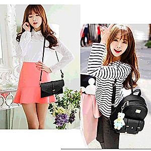 Fayland Women Teens Girls Casual Leather Backpack Purse Satchel Shoulder Bags College Royal Blue, 25 x 13 x 31cm 9.8 x 5.1 x 12.2inch (W*H*D)