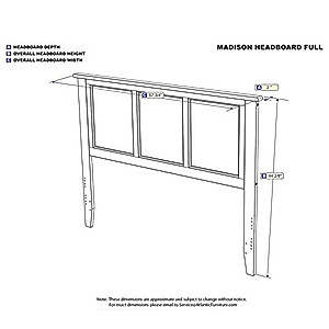 Leo & Lacey Full Panel Headboard in Espresso