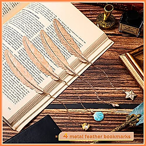 4 Pcs Metal Bookmarks Teacher Bookmark Back to School Gift Thank You Gifts Inspirational Bookmark Teacher Appreciation Gifts Graduation Birthday Gifts Bookmarks Christmas Gift for Book Lover Women Men