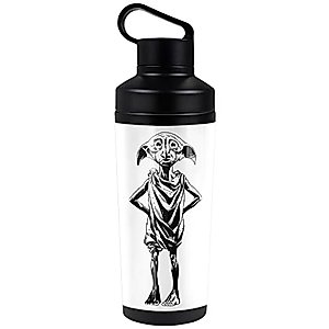 Harry Potter OFFICIAL Dobby 18 oz Insulated Water Bottle, Leak Resistant, Vacuum Insulated Stainless Steel with 2-in-1 Loop Cap