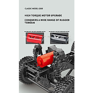 FMTStore R/C MN-86S | Upgrade Version 4WD 1/12 2.4G Remote Control Big G500 RC Car Rock Crawler Climbing Off Road Truck with Headlight RTR Vehicle Models for Kids and Adults - Matt Grey