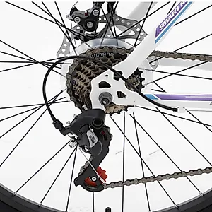 KADOCHNIKOVA Mens and Womens Hybrid Bike, 21 Speed, 26-Inch Wheels, Step-Through or Step-Over Frame, Front and Rear Fenders (Purple)