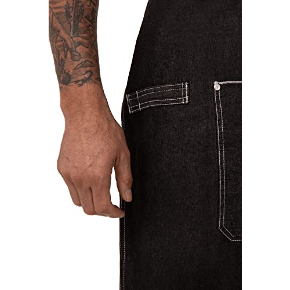 Chef Works Unisex Bronx Bib Apron, Black, One Size