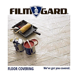 Film-Gard 626033 Construction Plastic Sheeting 10' Width X 100' Length X 6 mil Thick, Clear, 1 Count