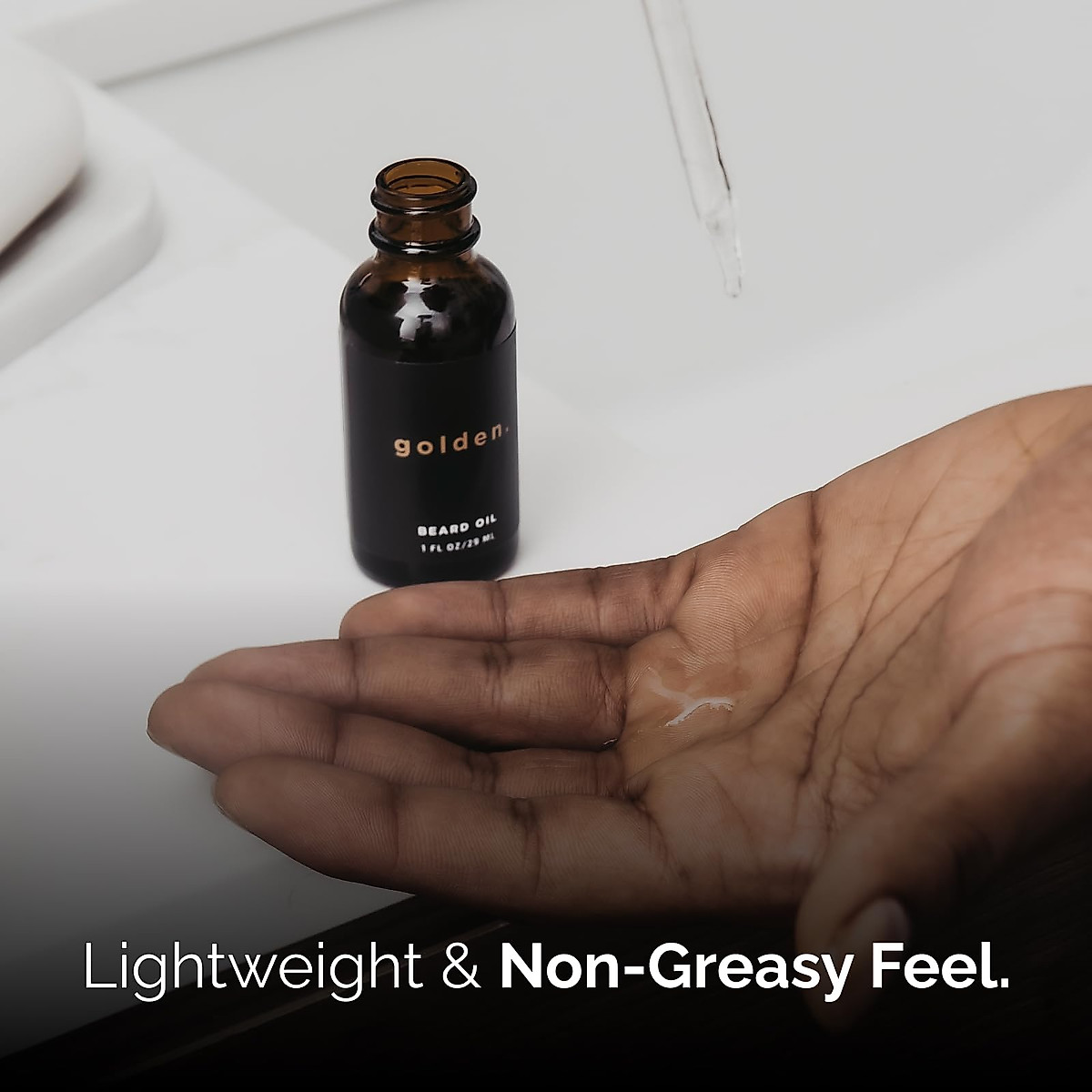 Golden Grooming Beard Oil & Balm Bundle for Men – Natural Growth Kit with Shea Butter – Tame, Moisturize & Style Your Beard - Beard Oil 1 Oz