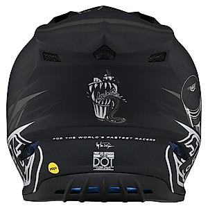 Troy Lee Designs SE4 Polyacrylite Midnight Motocross Helmet - Full Face Offroad Motorcycle Dirt Bike ATV Powersports Dual Sport Racing Helmet - Boys Girls Kids (Black, LG)