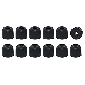 Earphones Plus Brand Memory Foam Earbuds Tips - Black Medium