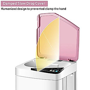 Giantex Full-Automatic Washing Machine Portable Washer and Spin Dryer 7.7 lbs Capacity Compact Laundry Washer with Built-in Barrel Light Drain Pump and Long Hose for Apartments Camping (White & Pink)