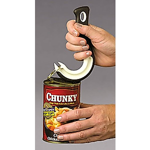 Easy Open Ring Pull Can Opener 1 Pack. Durable Non Slip Rubber Grip Makes Opening Aluminum Container Tabs Simple. Perfect for Protecting Nails and Folks with Joint Pain or Arthritis