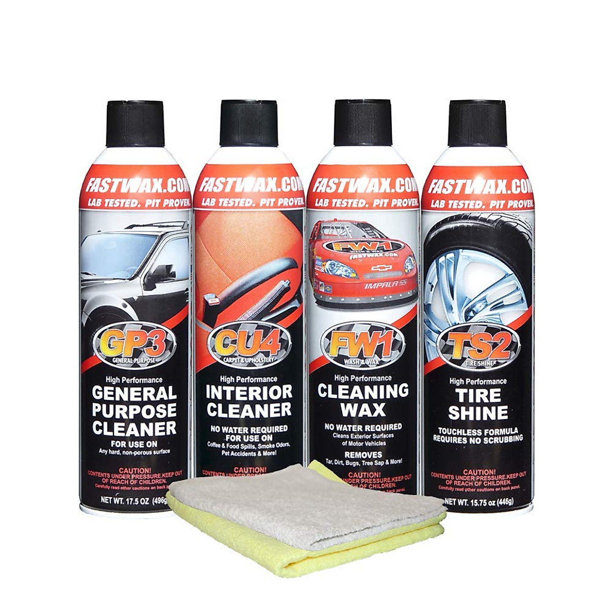 Fast Wax FW1 Detail Kit 4 Pack Waterless Car Wash and Wax