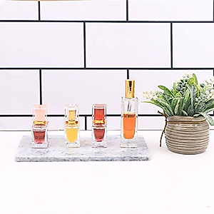 Rectangular Marble Vanity Tray for Counter, Bathroom, Dresser, Nightstand or Desk, 10-1/4" x 6-1/4"