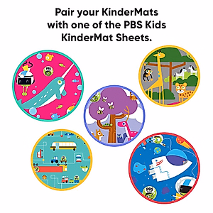 KinderMat, Heavy-Duty 2" Thick Rest Mat, 4-Section Rest Mat, 48" x 24" x 2", Blue/Teal with Grey Binding, Great for School, Daycare, Travel, and Home, Made in The USA