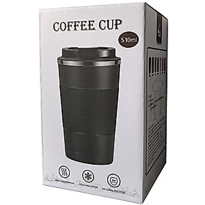 YINJOYI 17oz Travel Coffee Cups Insulated Mug Thermal Tumbler to Go with Lid Leak Proof Reusable Stainless Steel Coffee Mug Spill Proof for Hot and Iced Cold Drinks (Purple, 510ml)