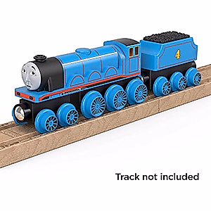 Thomas & Friends Wooden Railway Toy Train Gordon Push-Along Wood Engine & Coal Car For Toddlers & Preschool Kids Ages 2+ Years