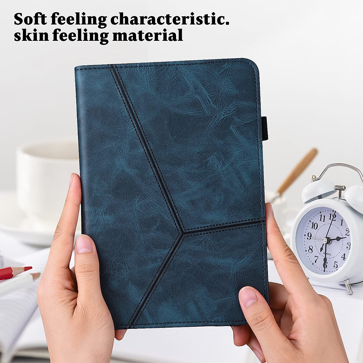 VODEFOX Case for Xiaomi Redmi Pad SE 11 inch 2023 Released,PU Leather Flip Solid Color Stand Case Cover with Card Solt Protective Cover for Redmi Pad SE Tablet - Blue