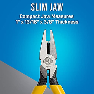 Jonard Tools JIC-891 Connector Crimping Plier with Side Cutter, 5-13/16" Length,Yellow